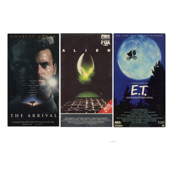 Vintage | Media | 3 Vhs Movies The Arrival Alien Et | Poshmark
